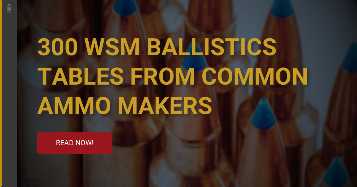 300 WSM Ballistics Tables From Common Ammo Makers