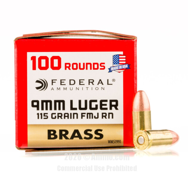 100 9 mm bullets