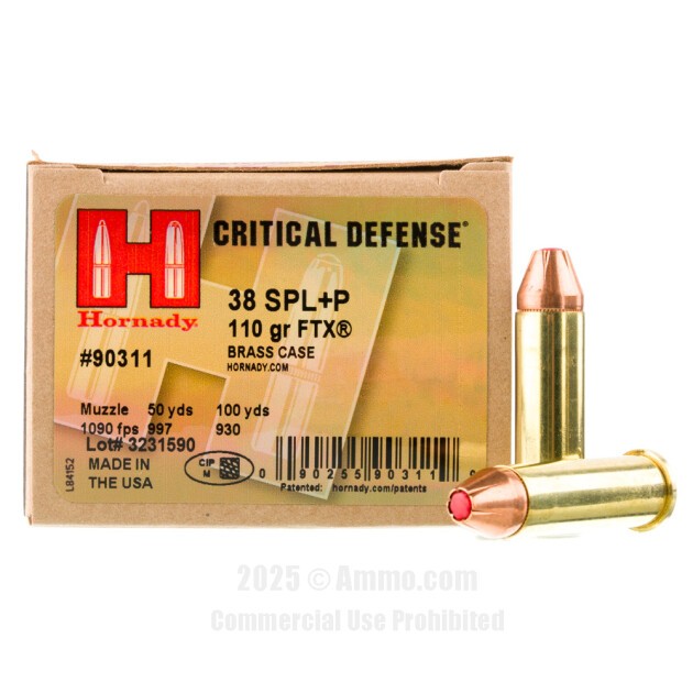 Hornady Critical Defense .38 Special Ammo For Sale