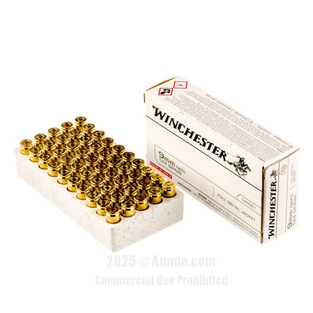 Winchester 9mm Ammo (Shop 115 grain, 124 grain, 147 grain)