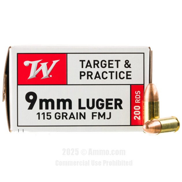 Winchester 9mm Ammo (Shop 115 grain, 124 grain, 147 grain)
