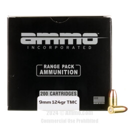 200 Rounds of 9mm ammo (115 to 147 grain)